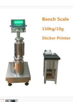 150Kg Bench Platform Weighing Scale Heavy Duty WF4050 With Sticker Printer
